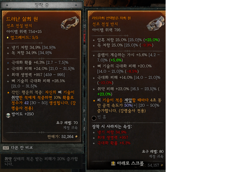 디아블로4 인벤 반지 4개중에 골라주실분 디아블로4 인벤 강령술사 게시판