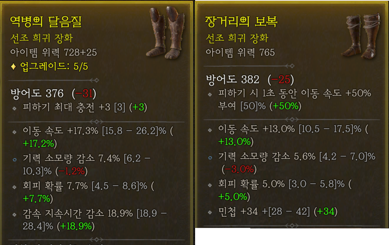 디아블로4 인벤 도적 신발 둘 중 뭘로 해야할까요ㅠㅠㅠㅜ 디아블로4 득템자랑 게시판