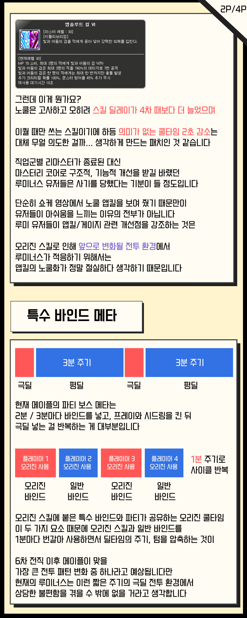 메이플스토리 커뮤니티 화제 인포그래픽 루미너스 개선안 Vortex Gaming