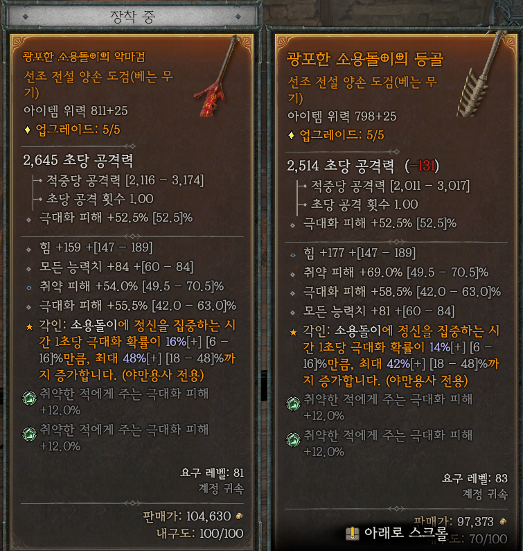 디아블로4 인벤 선택장애 도와주실분 양손검 디아블로4 인벤 야만용사 게시판