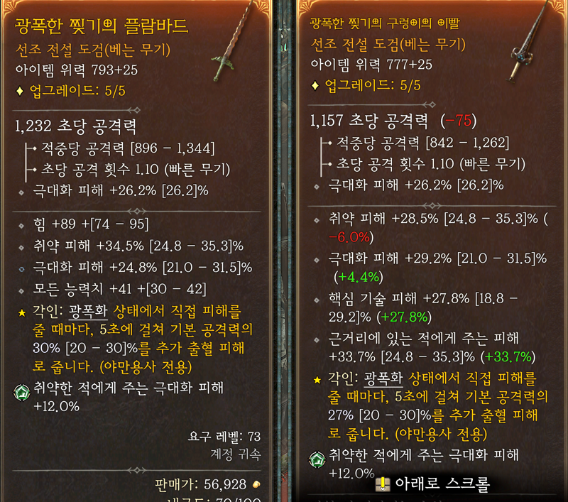 디아블로4 인벤 선망 야만 도검 어떤걸 쓰는게 나을까요 디아블로4 인벤 야만용사 게시판