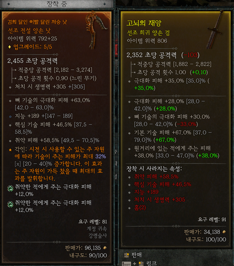 디아블로4 인벤 뼈창 강령 무기 비교좀 디아블로4 인벤 강령술사 게시판