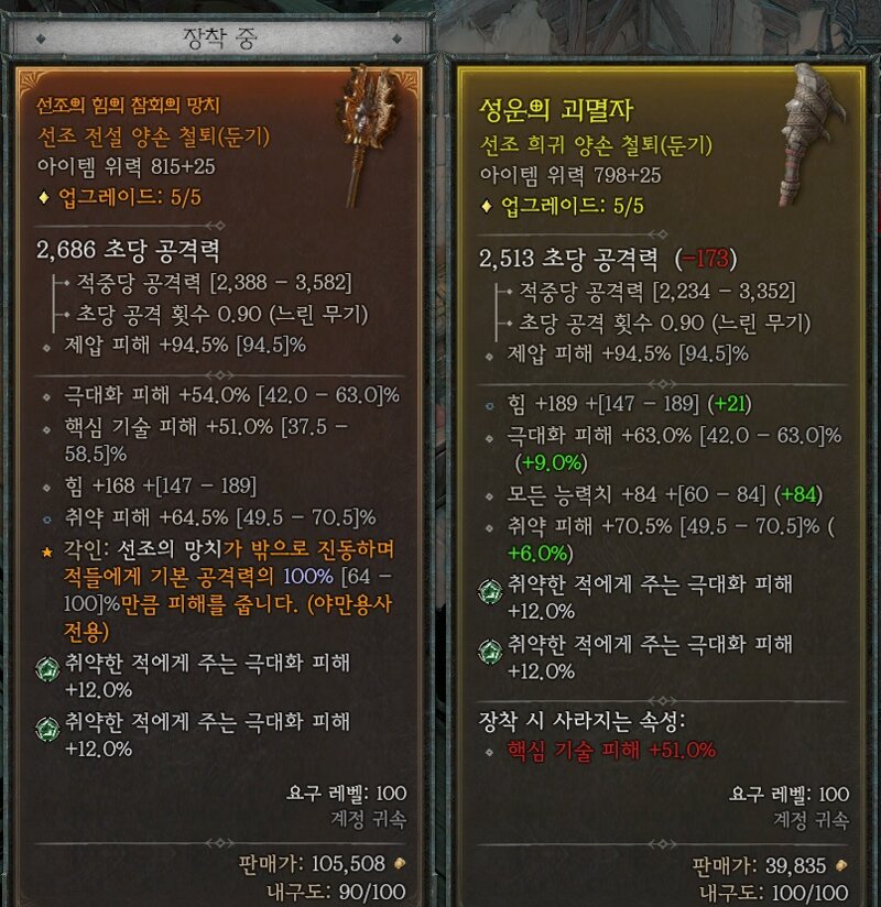 디아블로4 인벤 선망 무기 어떤게 나을까요 디아블로4 인벤 야만용사 게시판