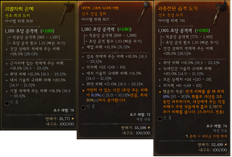 디아블로4 인벤 회늑 무기 선택 장애 디아블로4 인벤 드루이드 게시판
