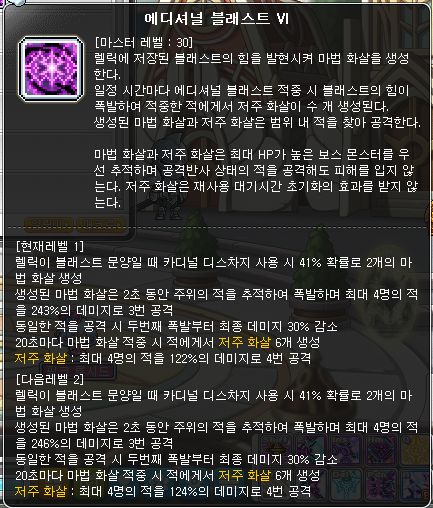 메이플스토리 인벤 6차스킬 레벨별 증가 수치 메이플스토리 인벤 궁수 직업게시판