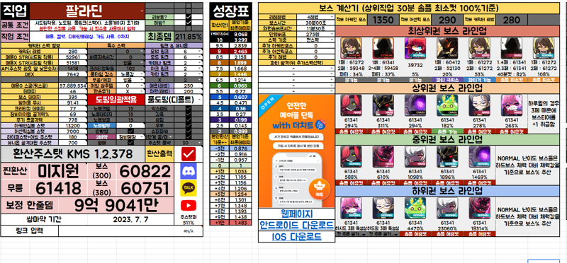 메이플스토리 인벤 팔라딘무릉 메이플스토리 인벤 리부트 게시판