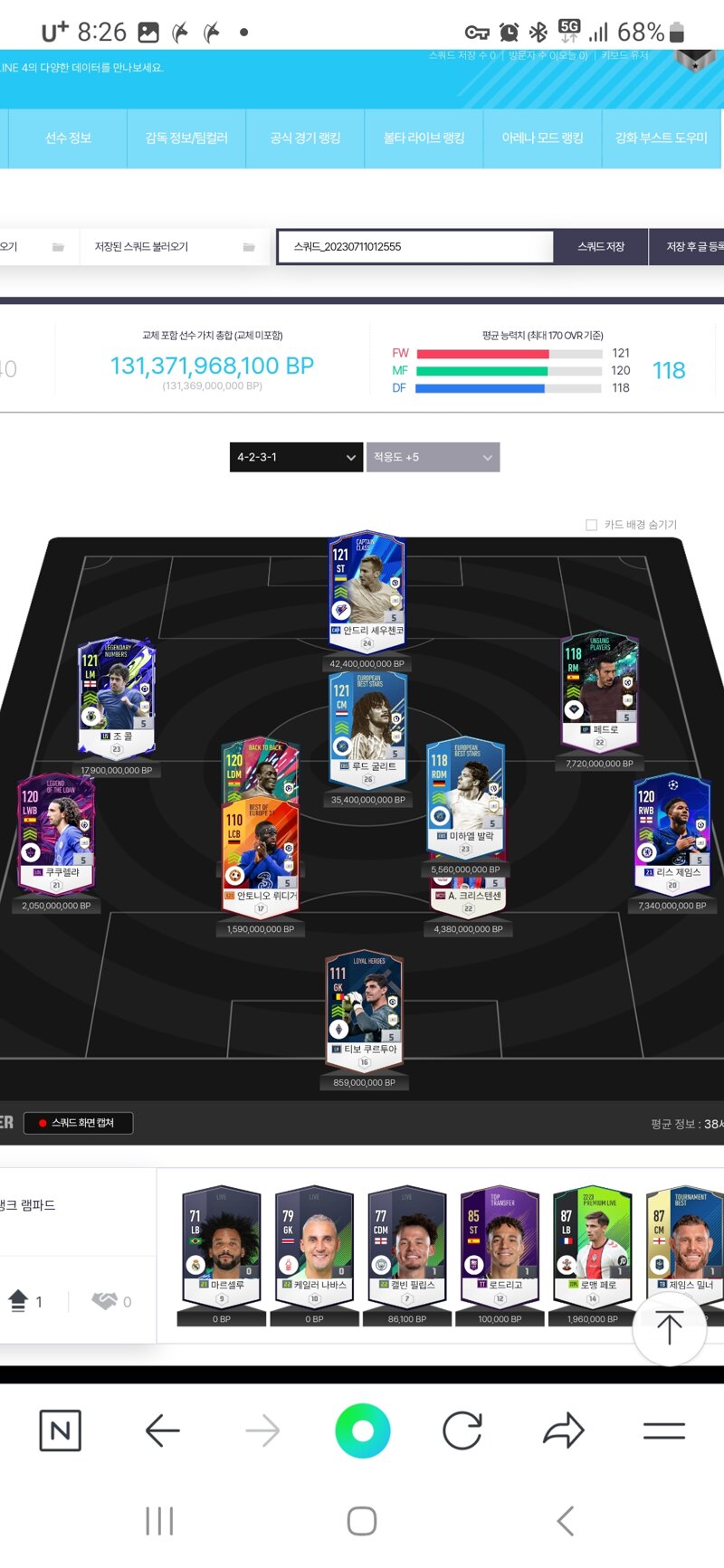 Fc 온라인 인벤 첼시업그레이드평가해주세요 Fc 온라인 인벤 팀전술 평가 상담 게시판