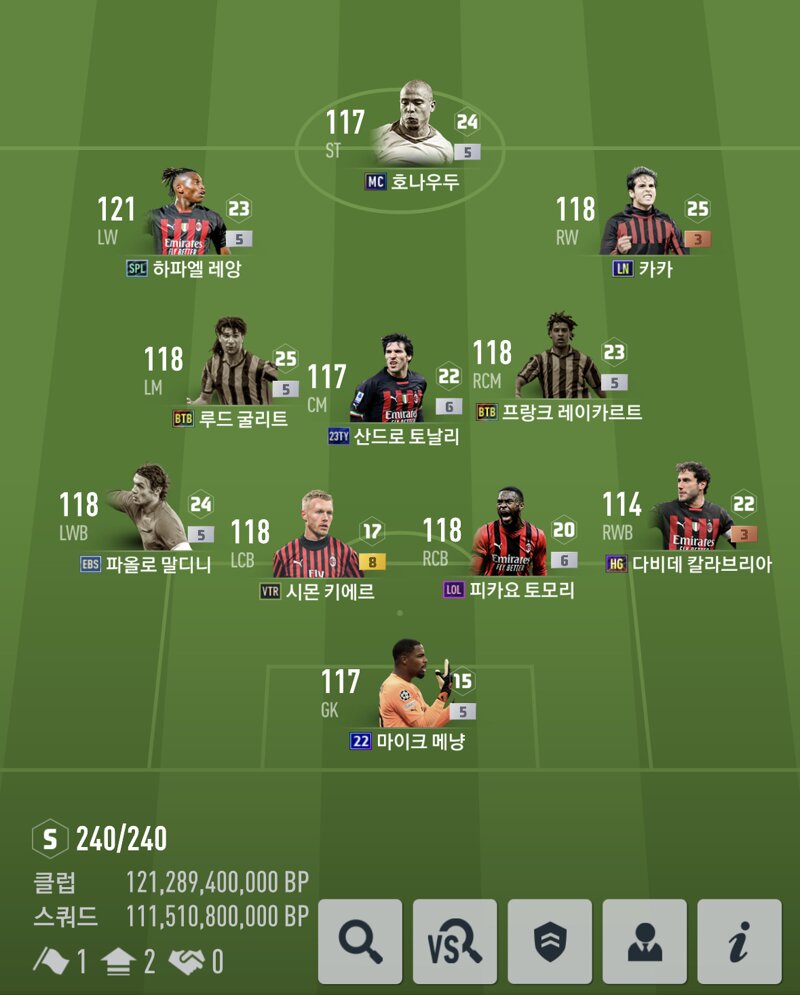 Fc 온라인 인벤 밀란 팀에서 고칠점 부탁드립니다 Fc 온라인 인벤 팀전술 평가 상담 게시판