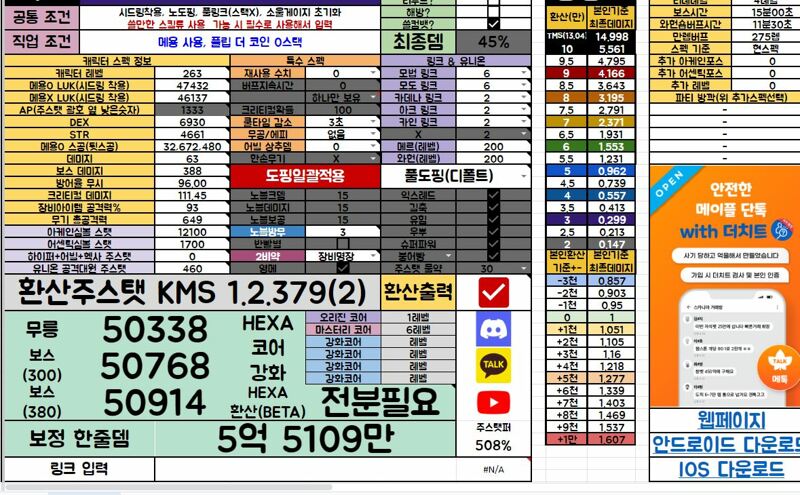 메이플스토리 인벤 섀린이입니다 형님들 무릉환산관련 질문좀 메이플스토리 인벤 도적 직업게시판