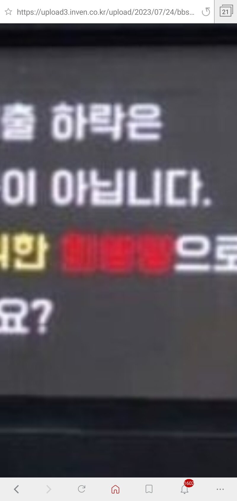 로스트아크 인벤 애들아 이거 빨간글씨 뭐로 보이냐 로스트아크 인벤 자유 게시판