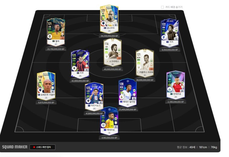 Fc 온라인 인벤 2800억 브라질 밀란 둘중 추천 부탁드립니다 Fc 온라인 인벤 팀전술 평가 상담 게시판