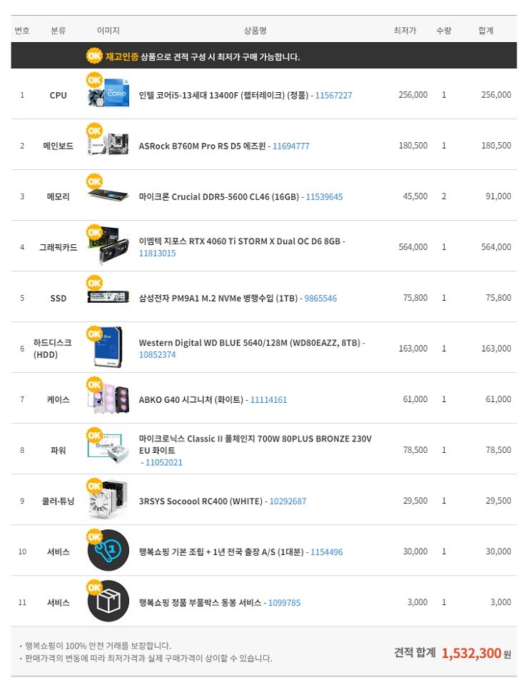 Pc 이륙소컴퓨터 견적 견적 참고 바랍니다 Vortex Gaming