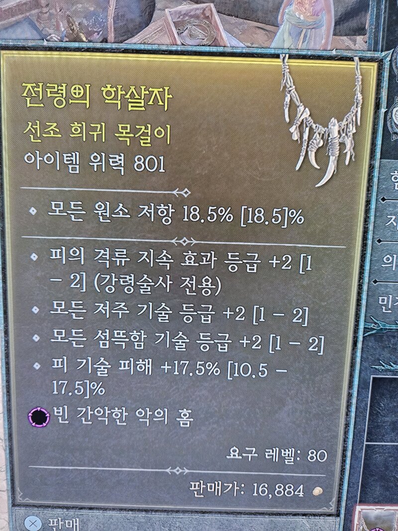 디아블로4 인벤 목걸이인데 옵이 신기해서 이런거쓰나요 디아블로4 인벤 강령술사 게시판