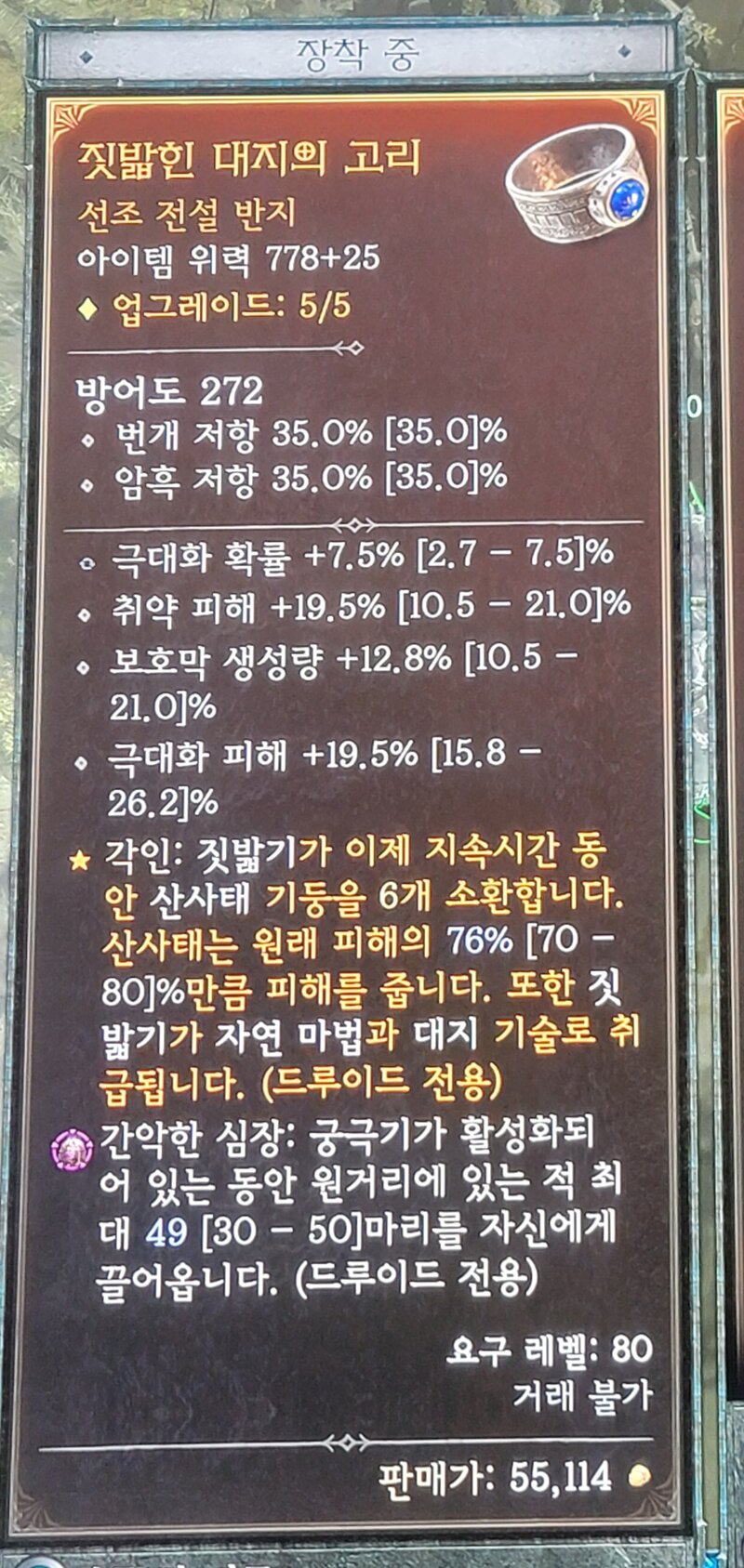 디아블로4 인벤 대방 반지 조언 좀 부탁드립니다 디아블로4 인벤 드루이드 게시판