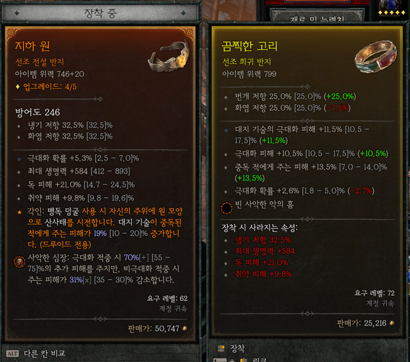 디아블로4 인벤 반지에 취약 안붙으면 별로죠 디아블로4 인벤 드루이드 게시판