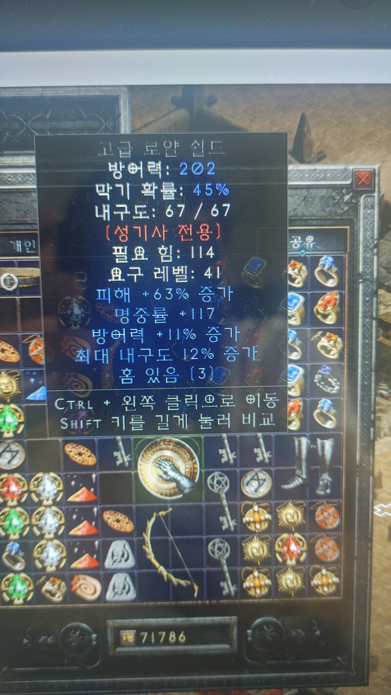방패 버려야 하는거인가여 디아블로2 득템and자랑 게시판 디아블로2 인벤