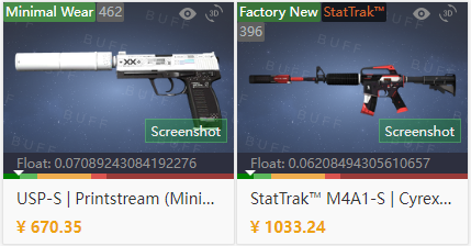 팟벤 : USP-S Printstream , StatTrak™ M4A1-S 사이렉스 팝니다 - 카스글옵(CSGO) 팟벤