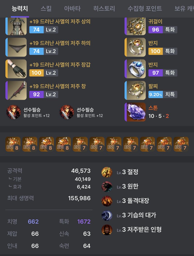 로스트아크 인벤 슈모익 절정창술 육성 로스트아크 인벤 창술사 게시판