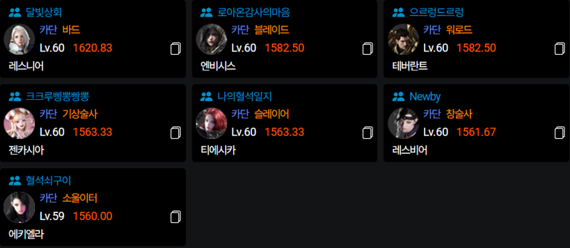 로스트아크 인벤 하누마탄 쌀먹 카단섭 티에시카 박제 로스트아크 인벤 서버 사건사고 게시판