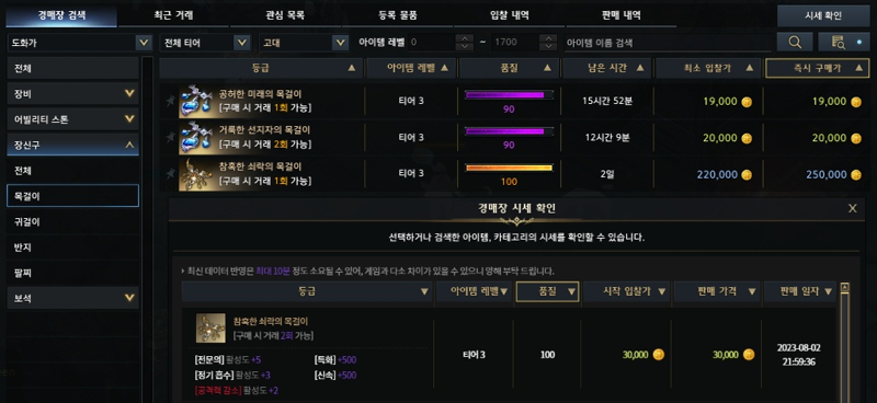 로스트아크 인벤 서폿들 사재기 목걸이 사지마요~ 로스트아크 인벤 바드 게시판