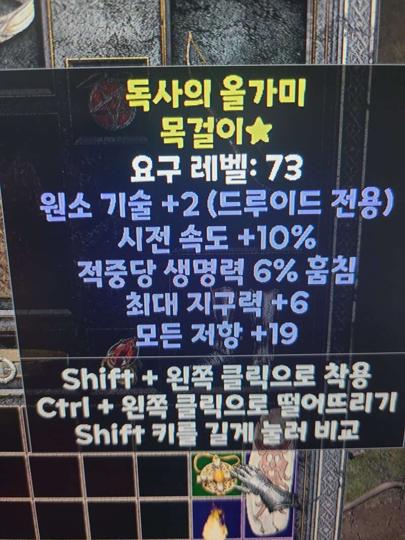 드루목걸이 어떤가요 디아블로2 드루이드 게시판 디아블로2 인벤
