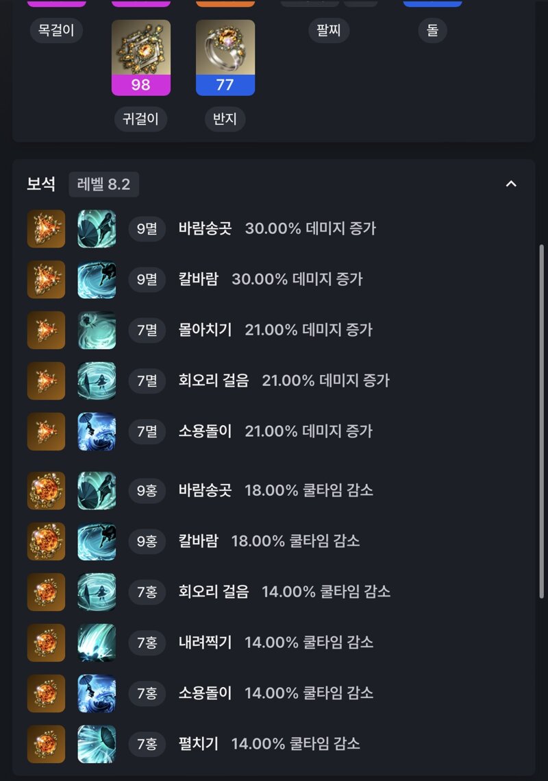 로스트아크 인벤 극신환각질풍 보석세팅 질문드립니다 로스트아크 인벤 기상술사 게시판