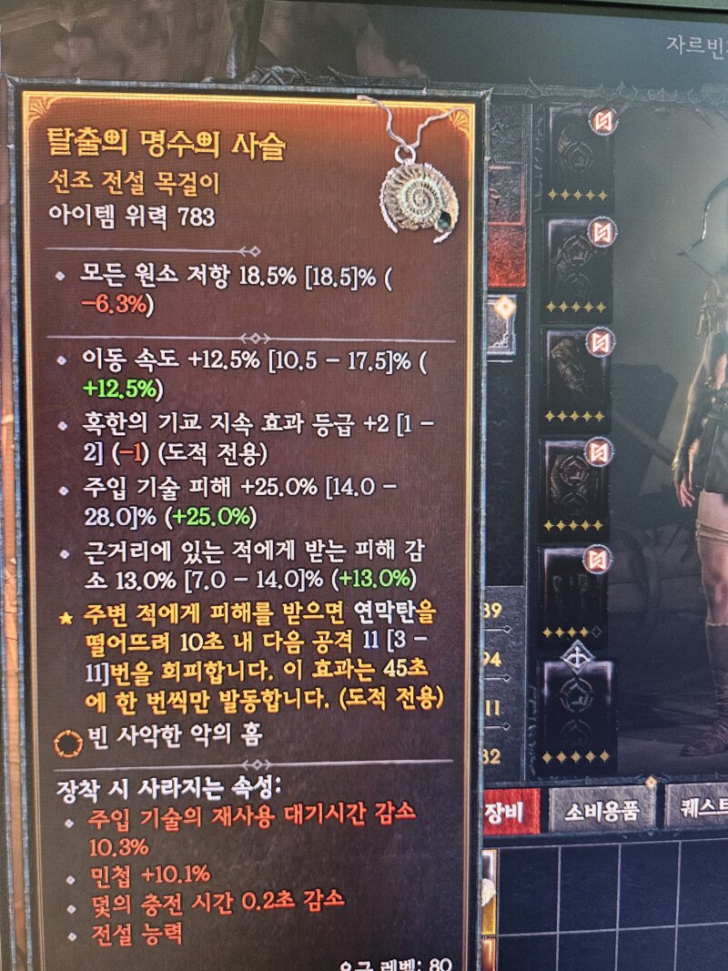 디아블로4 인벤 이거 목걸이 쓰는건가요 디아블로4 인벤 도적 게시판