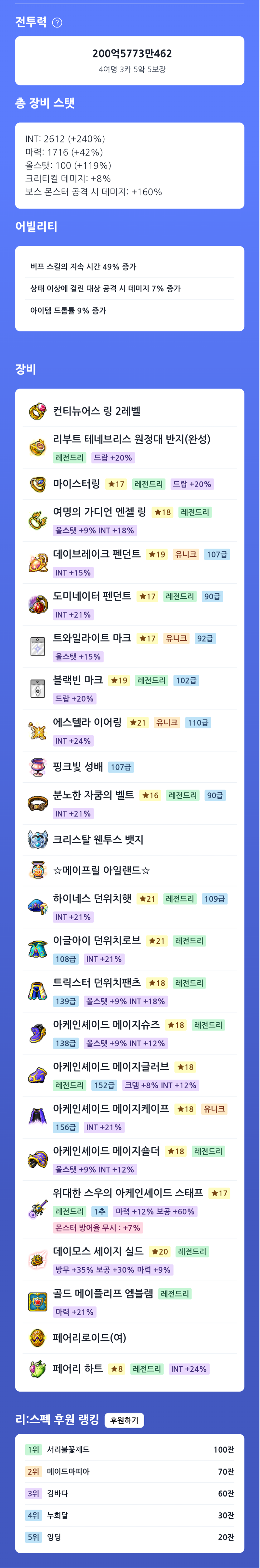 메이플스토리 인벤 스펙업 다음 뭐 해야할까요 메이플스토리 인벤 리부트 게시판