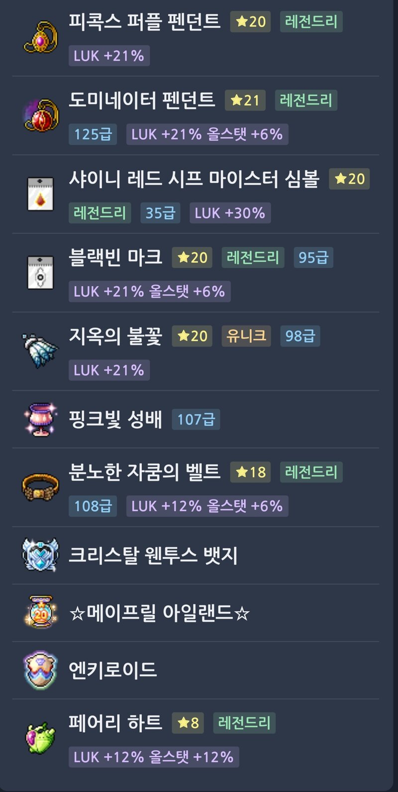 메이플스토리 인벤 이정도면 무릉 몇층 빌드 보고 연습해야 할까요 메이플스토리 인벤 도적 직업게시판