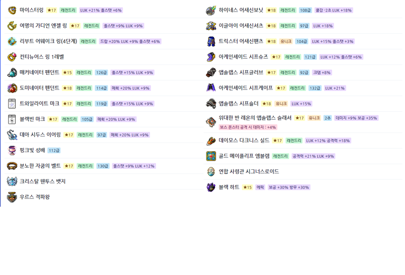 메이플스토리 인벤 하버유입유저인데 스펙업 방향 조언좀 주실수있을까요 메이플스토리 인벤 리부트 게시판