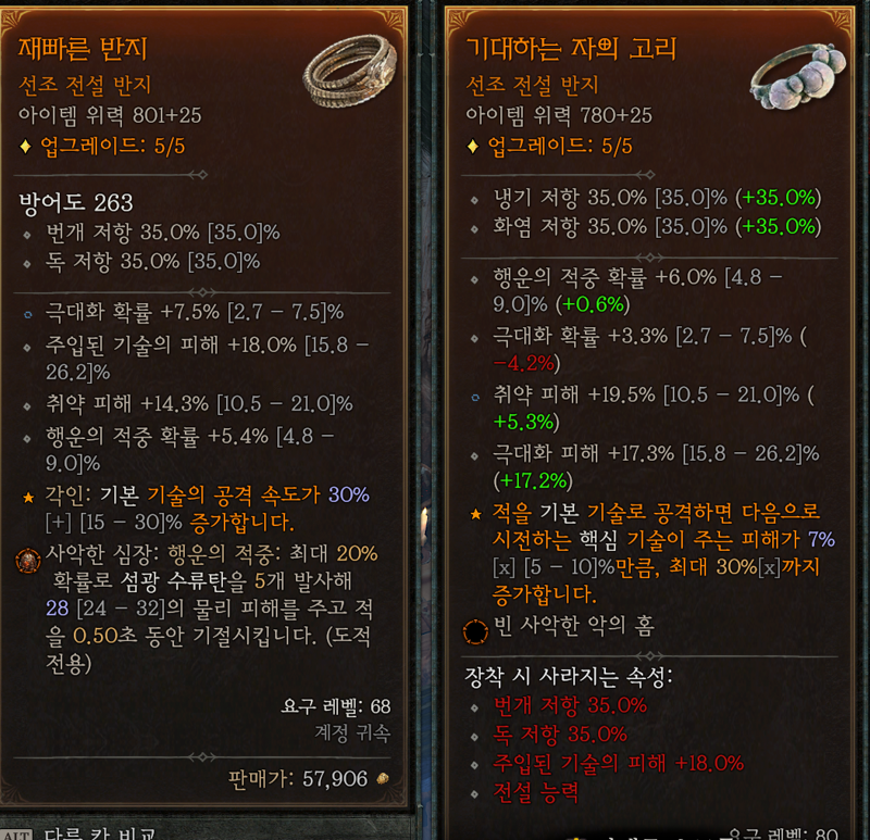 디아블로4 인벤 반지 선택좀 부탁드립니다 디아블로4 인벤 도적 게시판