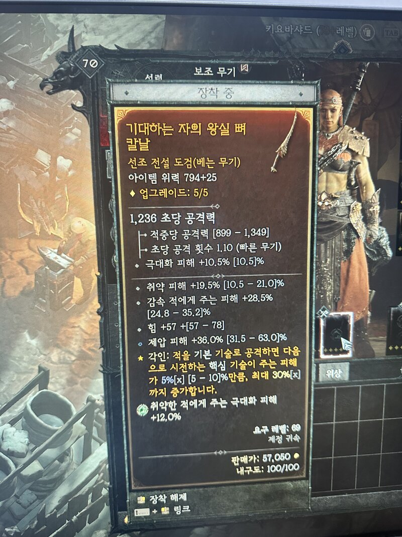 디아블로4 인벤 렙70 이중타격이발사 악몽31단 한계인데 정상인가요 디아블로4 인벤 야만용사 게시판