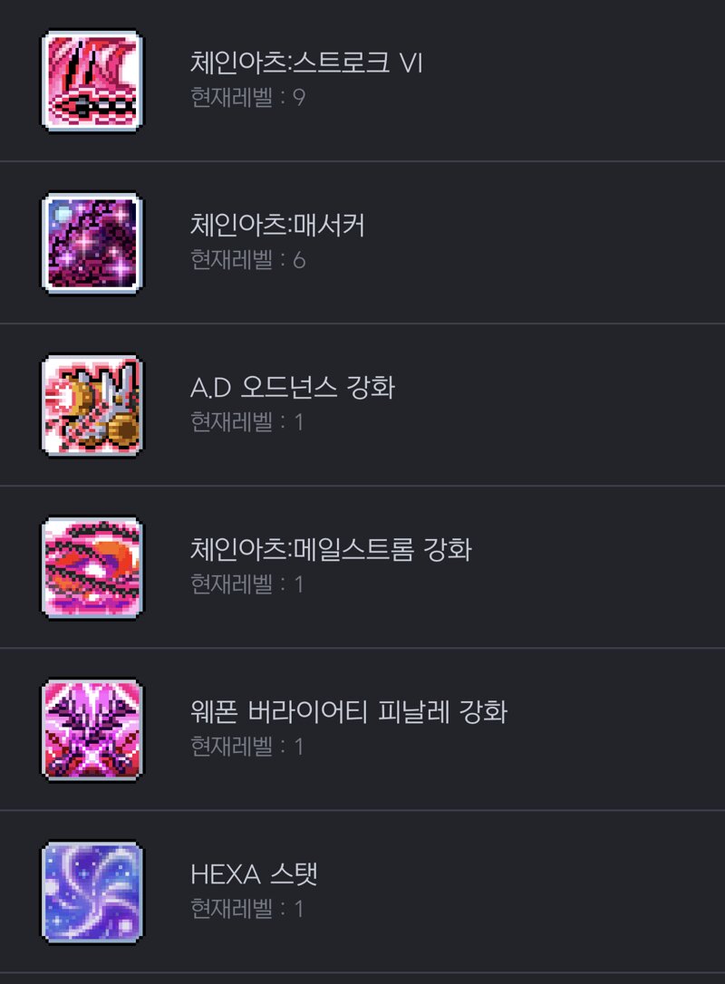 메이플스토리 인벤 다들 6차 어디까지 강화 하셨나여 메이플스토리 인벤 도적 직업게시판