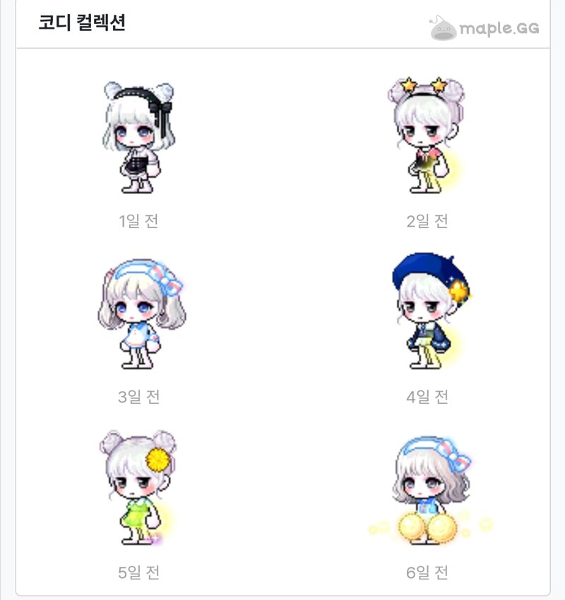 메이플스토리 인벤 멮지지 코디컬렉션 2주차 메이플스토리 인벤 코디득템스크린샷 게시판