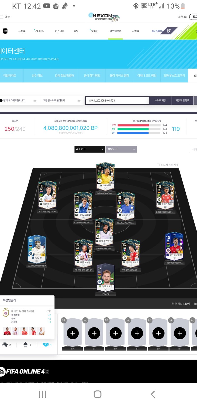Fc 온라인 인벤 단일팀 평가좀요 Fc 온라인 인벤 팀전술 평가 상담 게시판
