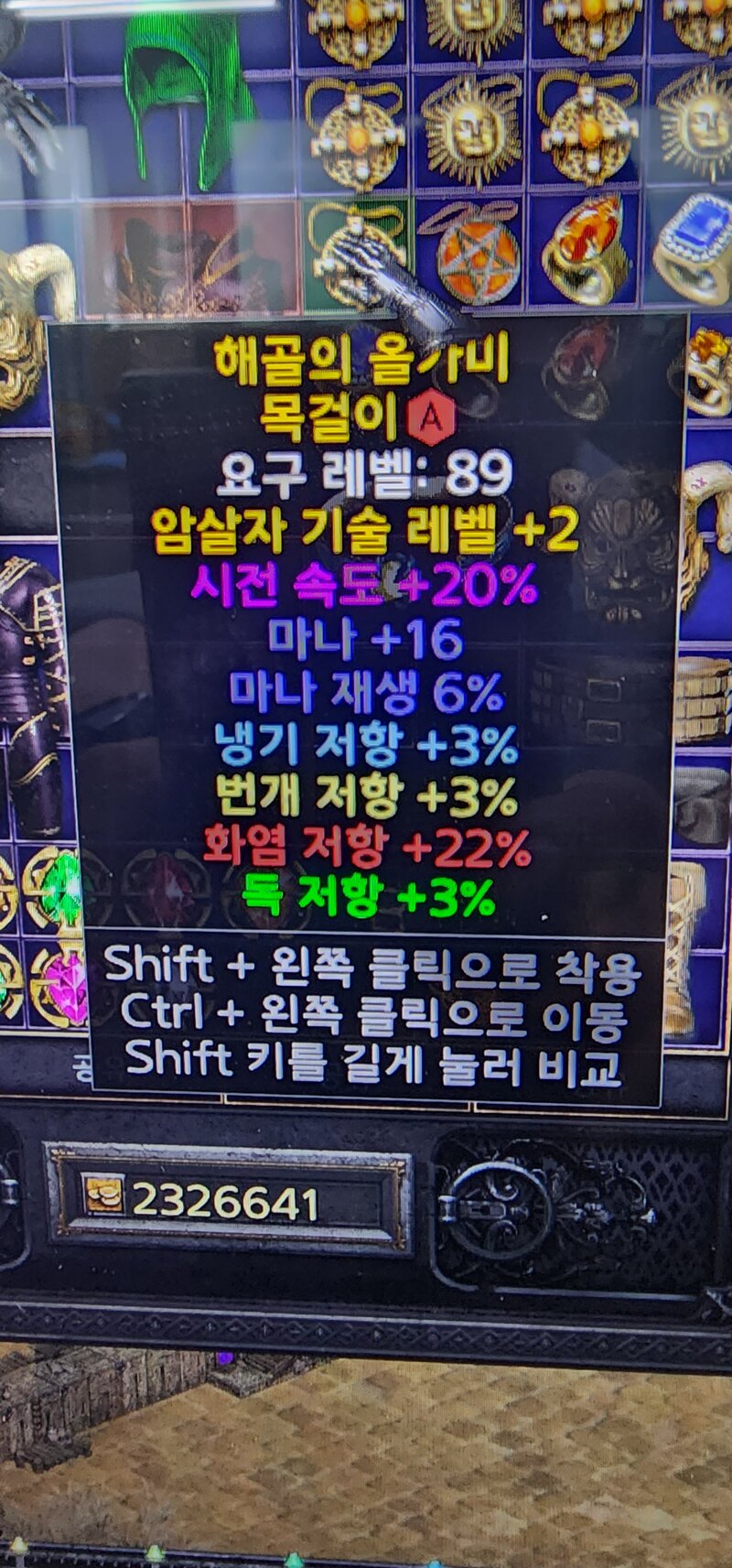 어쎄 목걸이 감정 부탁드립니다 디아블로2 득템and자랑 게시판 디아블로2 인벤