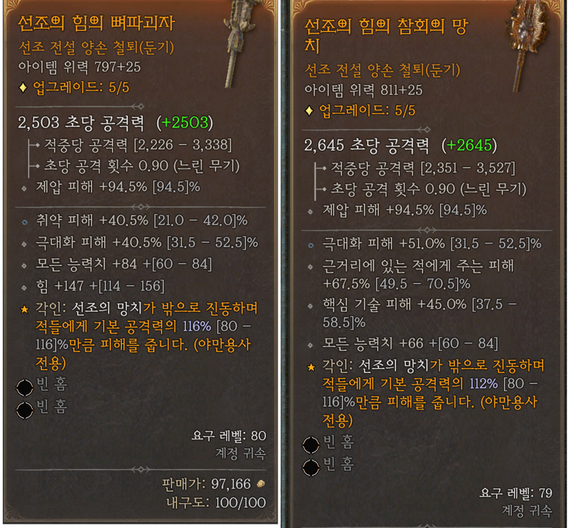 디아블로4 인벤 양손철퇴 고민입니다 디아블로4 인벤 야만용사 게시판