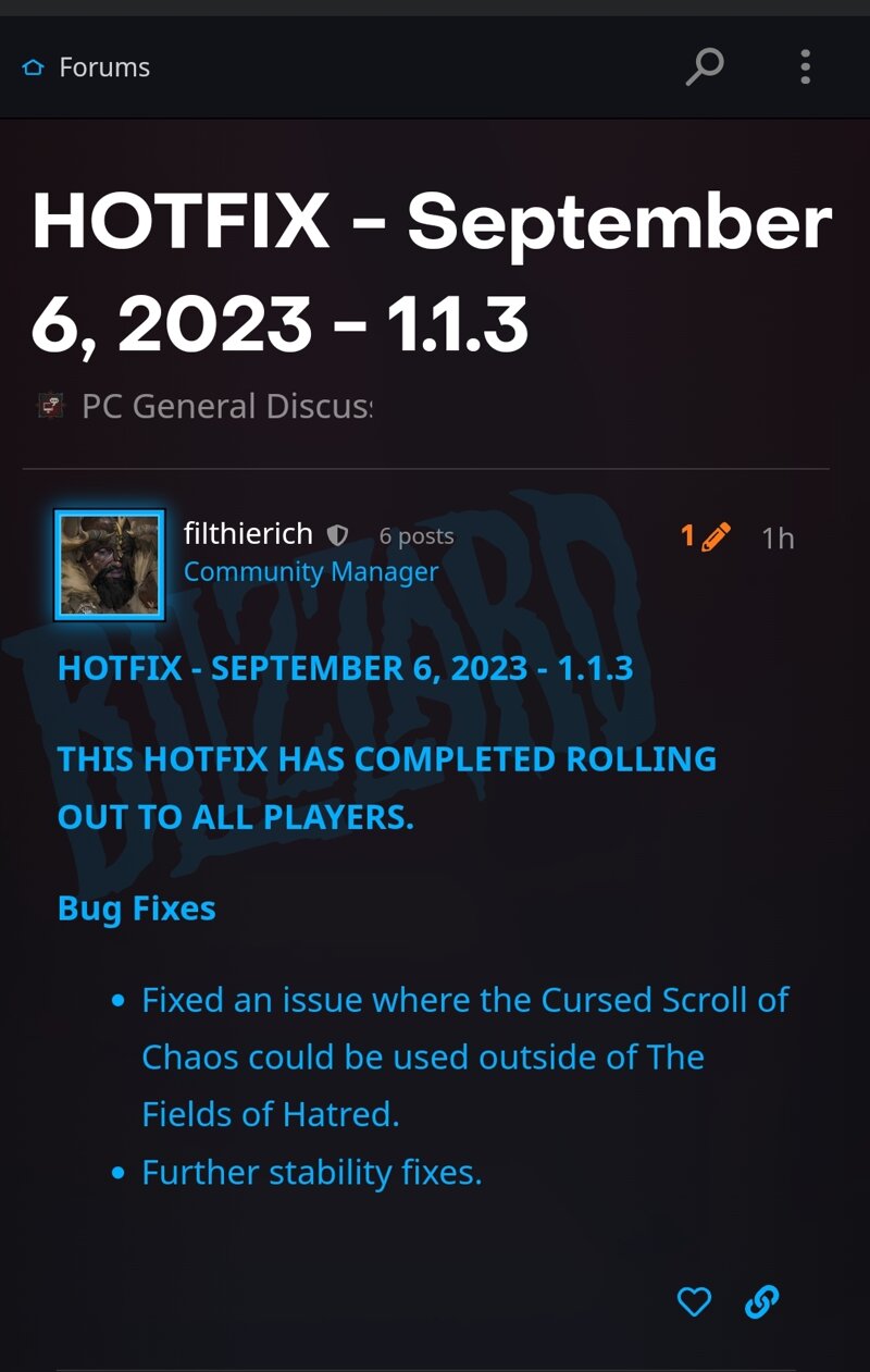 2023년 9월 6일 113 핫픽스무적버그 수정 Vortex Gaming