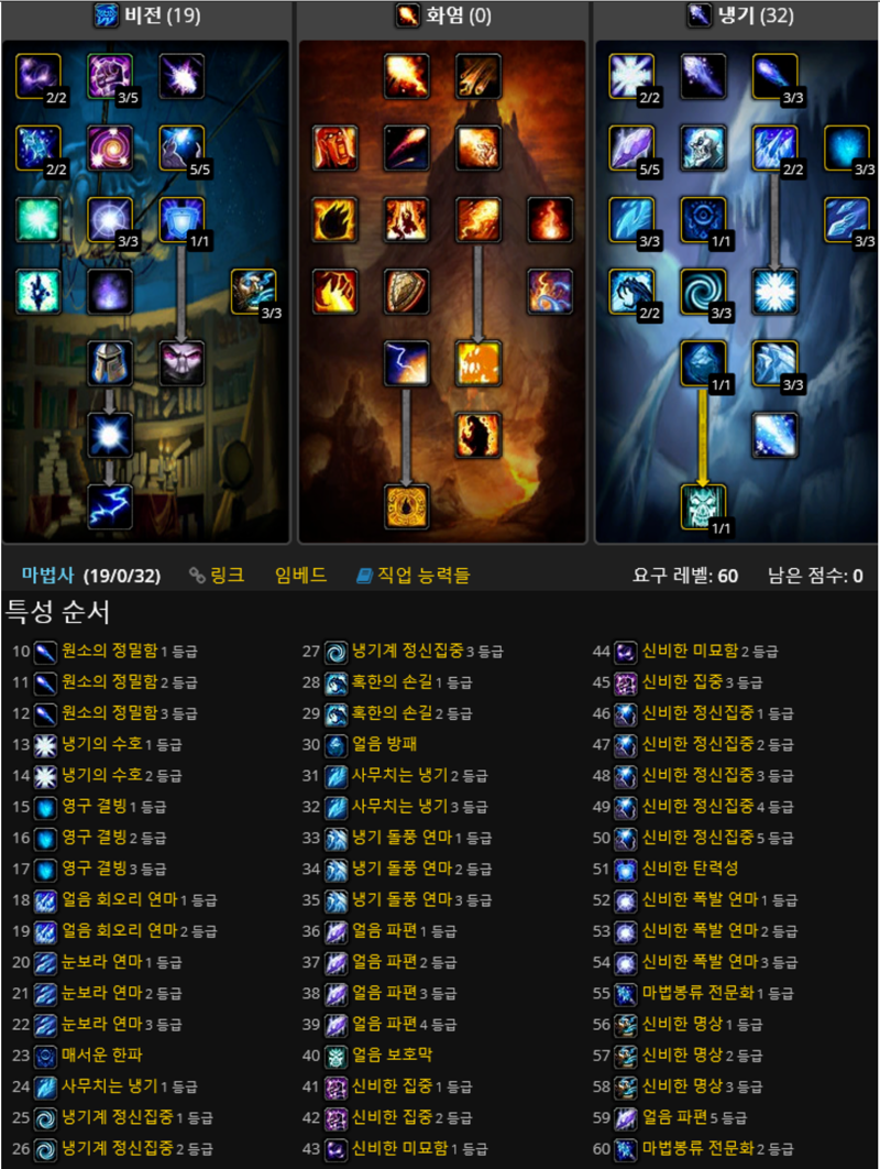 월드 오브 워크래프트 인벤 법사 특성 와우 인벤 마스터리 게시판