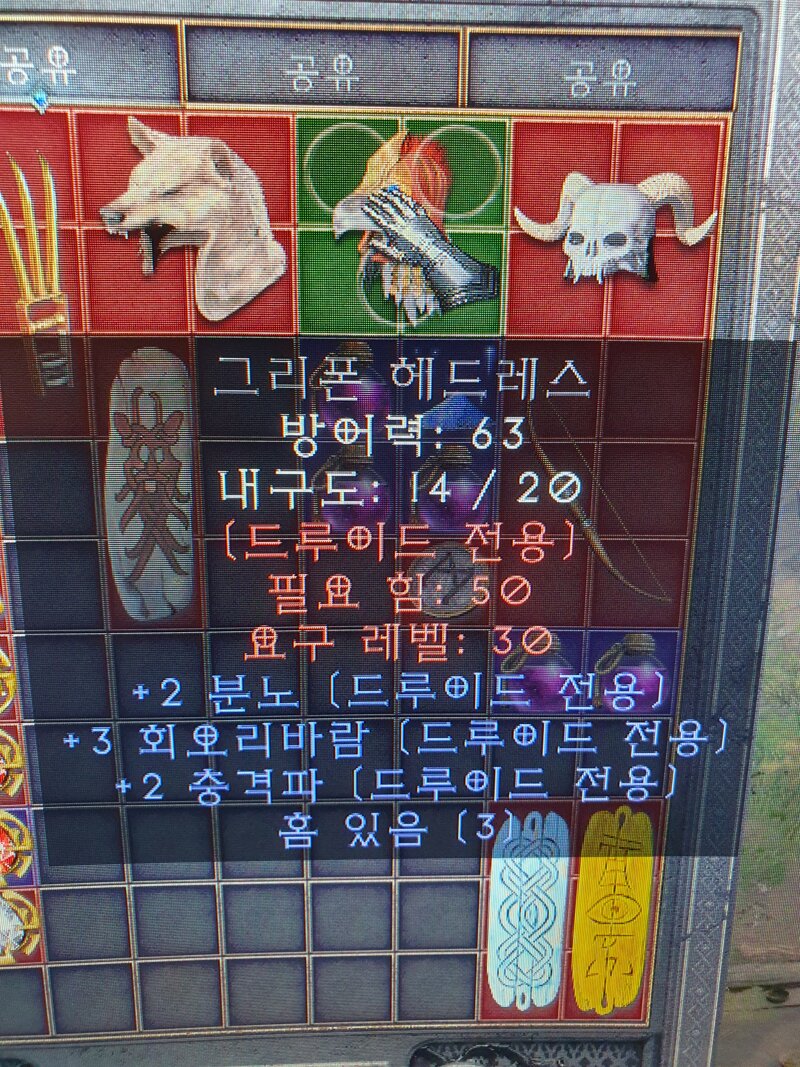드루투구 인데요 탈태and착란 무엇을 만들죠 디아블로2 득템and자랑 게시판 디아블로2 인벤
