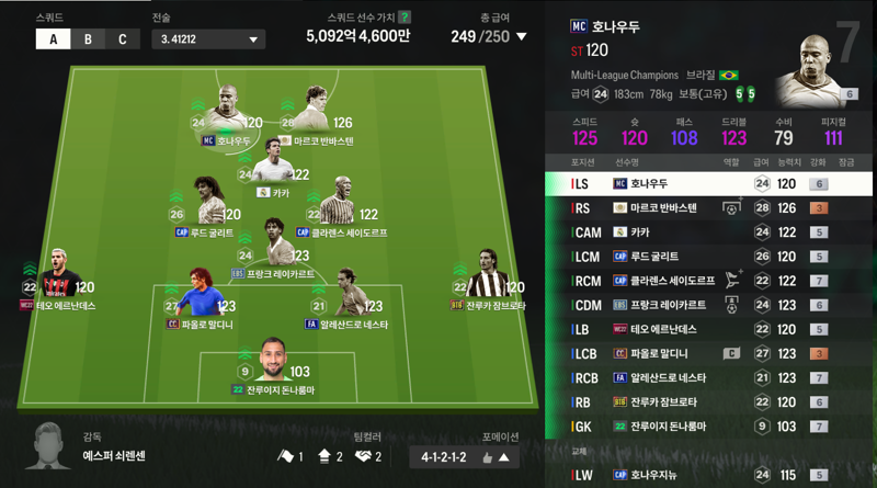 Fc 온라인 인벤 피쌤들 네덜 V 밀란 조언 부탁 드립니다 Fc 온라인 인벤 팀전술 평가 상담 게시판
