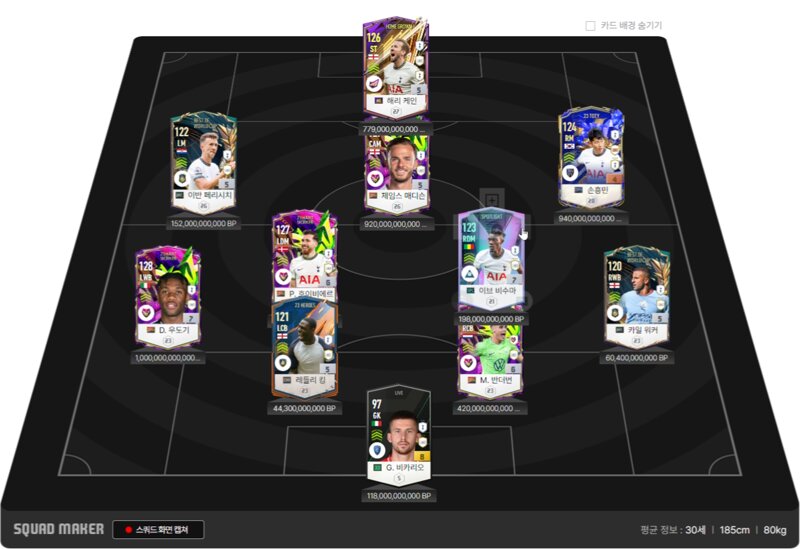 Fc 온라인 인벤 토트넘 현역대비 스쿼드 검사 맡겠습니다 형님들 Fc 온라인 인벤 팀전술 평가 상담 게시판