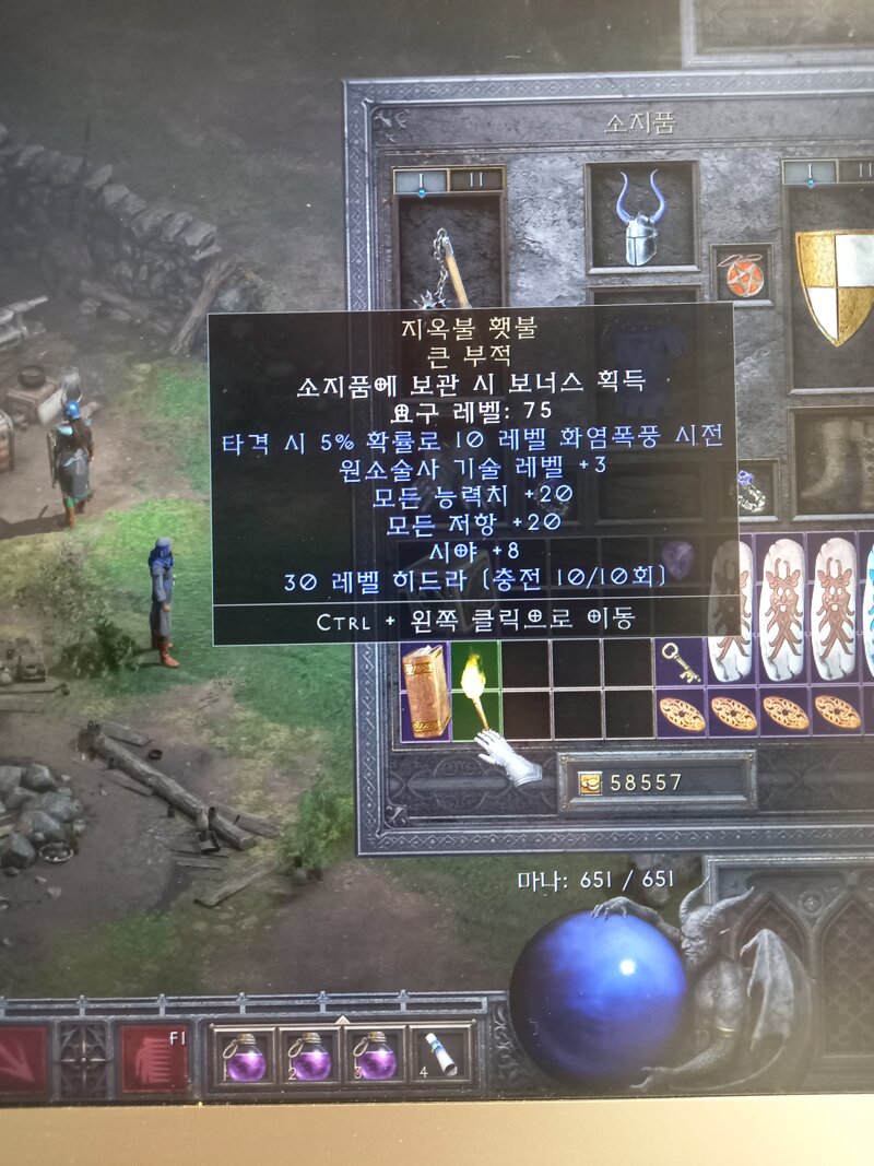 와씨 2년만에 드디어소서횃불 으뜸을가지네요 디아블로2 득템and자랑 게시판 디아블로2 인벤