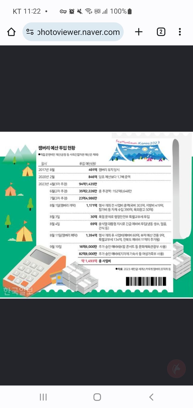 잼버리 청구서 결과 오픈이슈갤러리 인벤