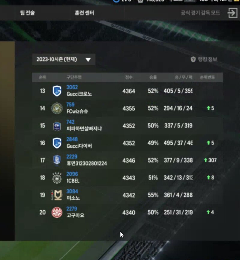 Fc 온라인 인벤 슈챔 점수로만 가는게 아닌가요 Fc 온라인 인벤 감독모드 게시판