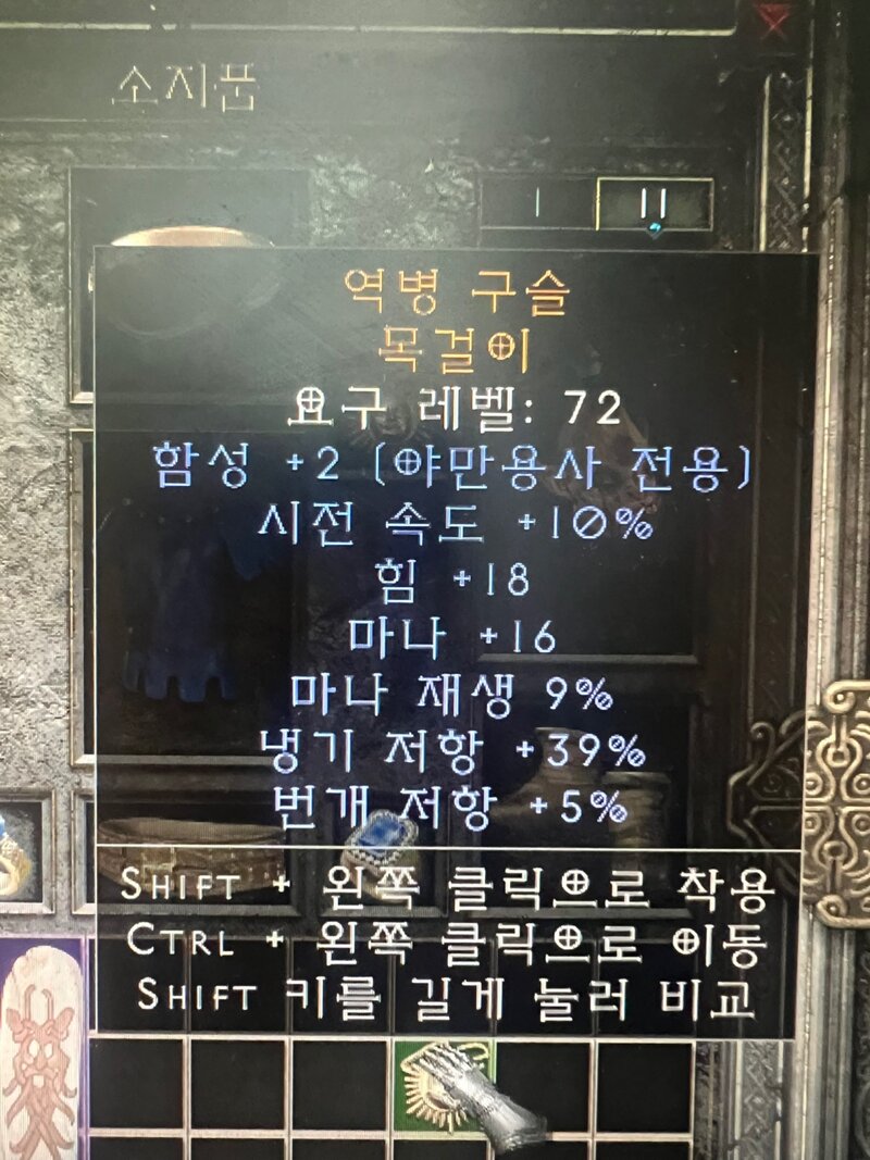 야만용사 목걸이 시세 있을까요 디아블로2 자유 게시판 디아블로2 인벤