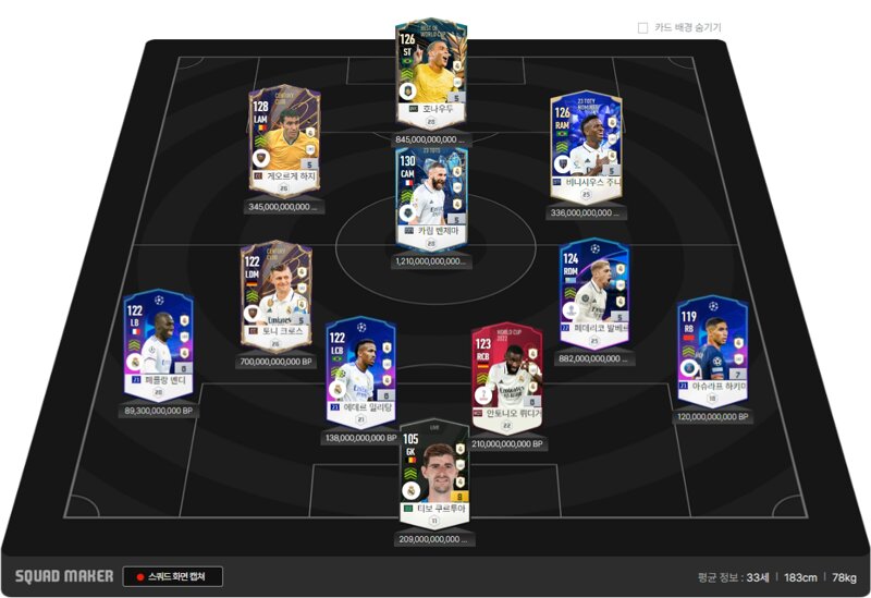 Fc 온라인 인벤 5조 레알 스쿼드 평가 부탁드립니다 Fc 온라인 인벤 팀전술 평가 상담 게시판