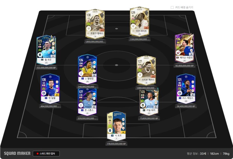 Fc 온라인 인벤 잉글랜드 현역케미vs06케미 선택좀부탁드려요 Fc 온라인 인벤 팀전술 평가 상담 게시판