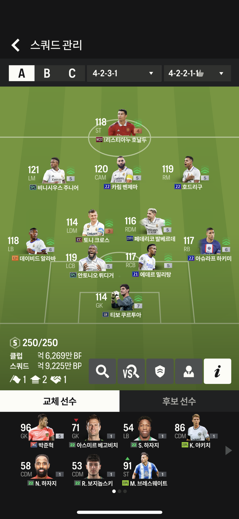 Fc 온라인 인벤 7500억 팀 평가 부탁드립니다 Fc 온라인 인벤 팀전술 평가 상담 게시판