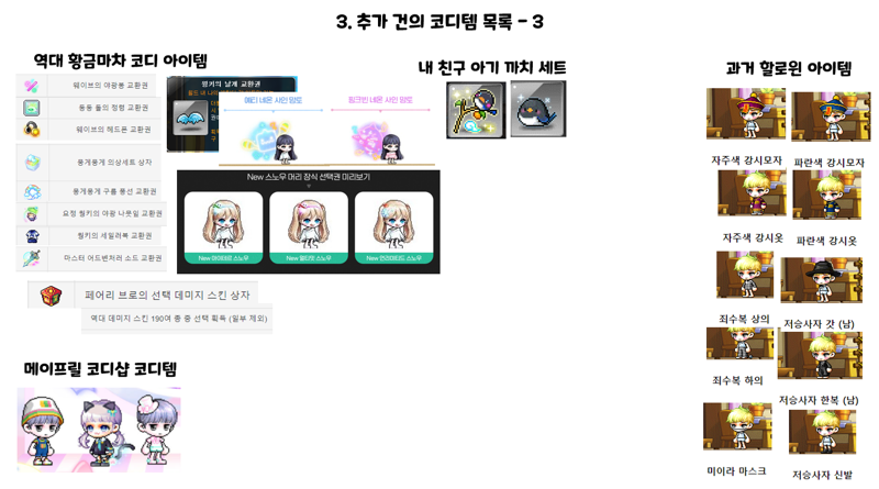 메이플스토리 인벤 패션위크 추가 코디템 기원 총공 총정리 글 수정5 메이플스토리 인벤 자유게시판